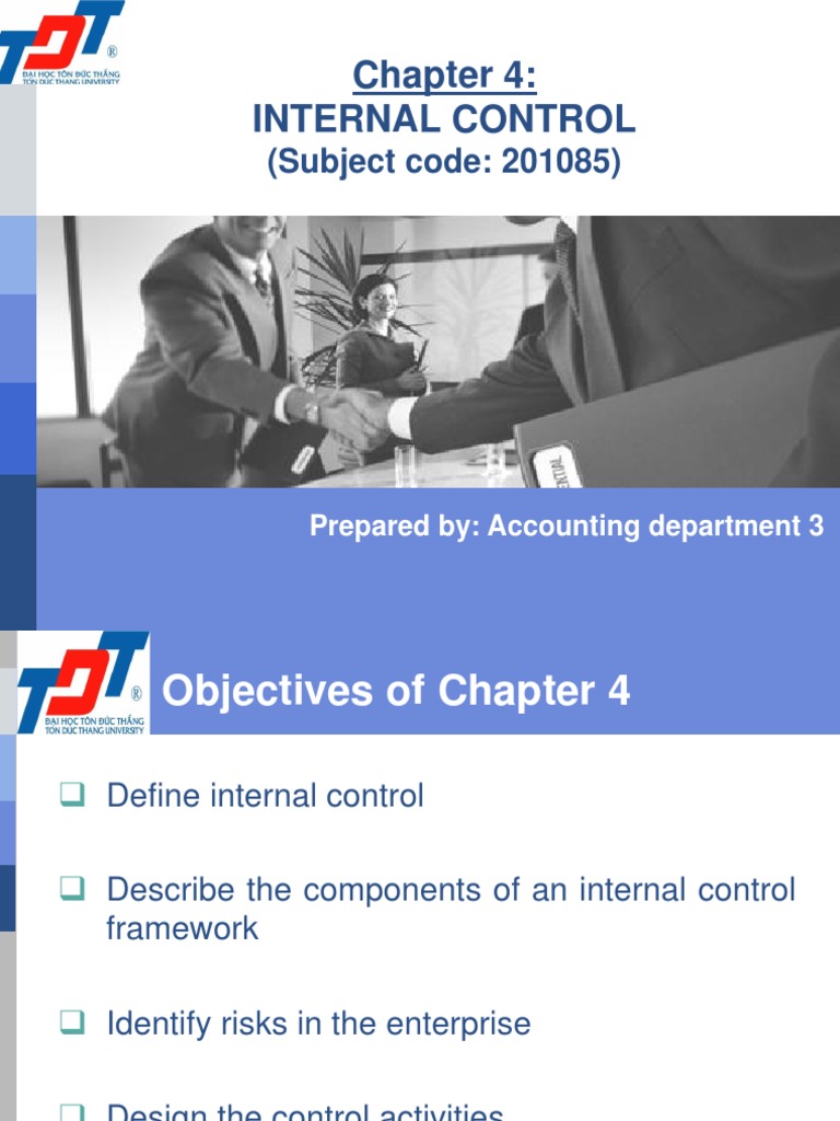 201085_Chapter 4 - Internal control | PDF