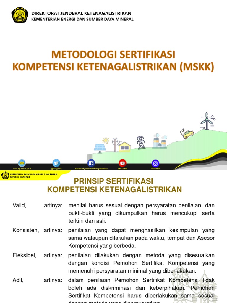 Metodologi Sertifikasi Kompetensi Tenaga Teknik Ketenagalistrikan (MSKK ...