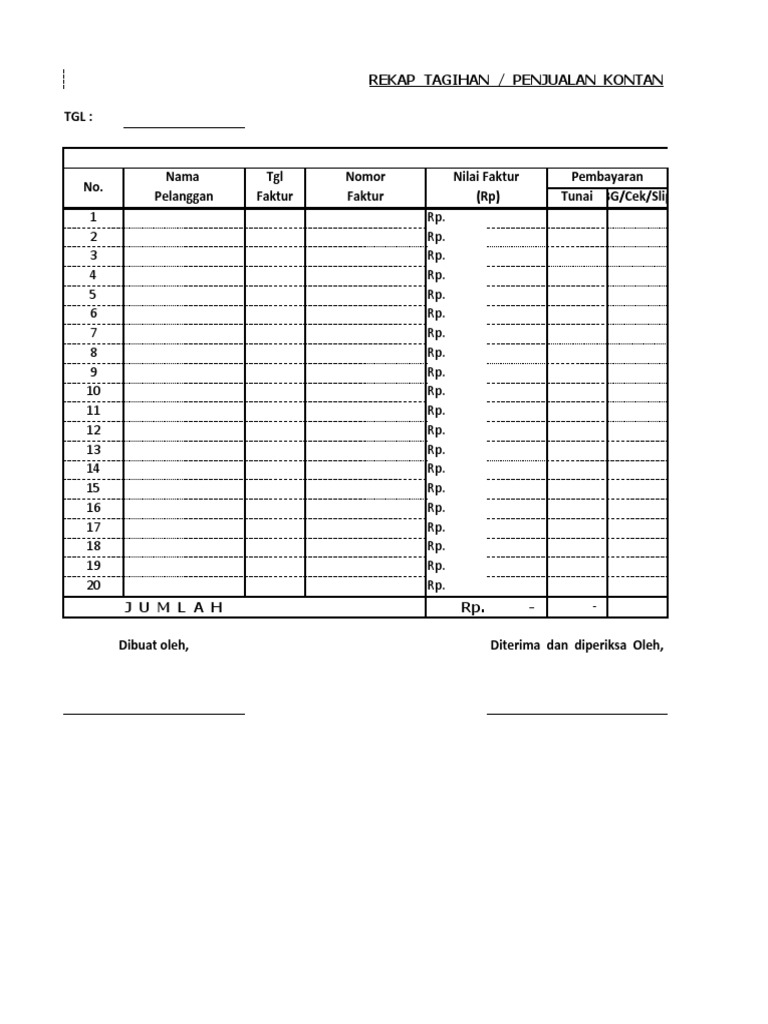 Contoh Format Penagihan Hutang | PDF