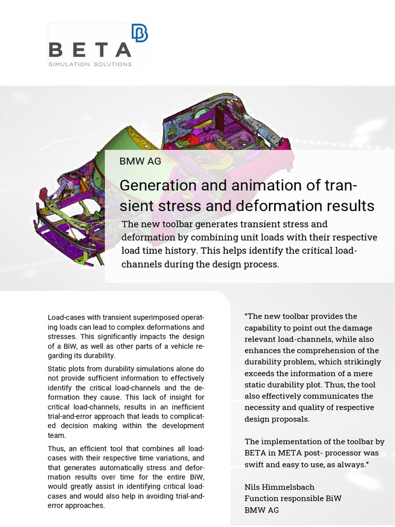 Transient Stress Analysis Tool for BiW | PDF | Stress (Mechanics ...