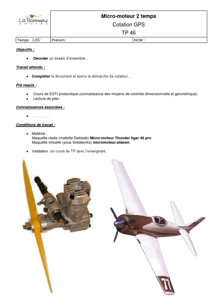 Cotation GPS pour Micro-Moteur TP 46 | PDF | Tolérance géométrique ...