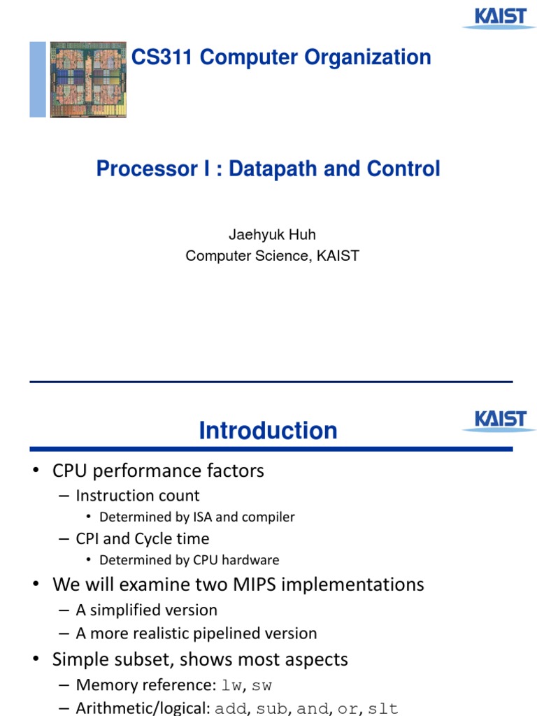 KAIST cs311 05 Proc I | PDF