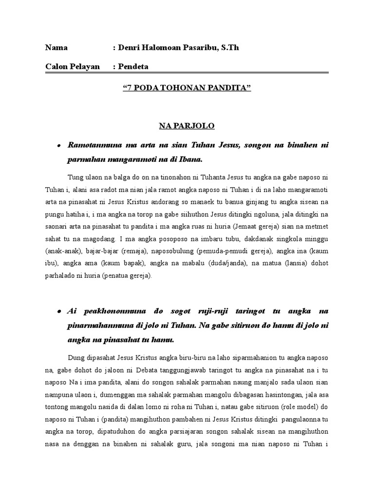 Denri Pasaribu | PDF