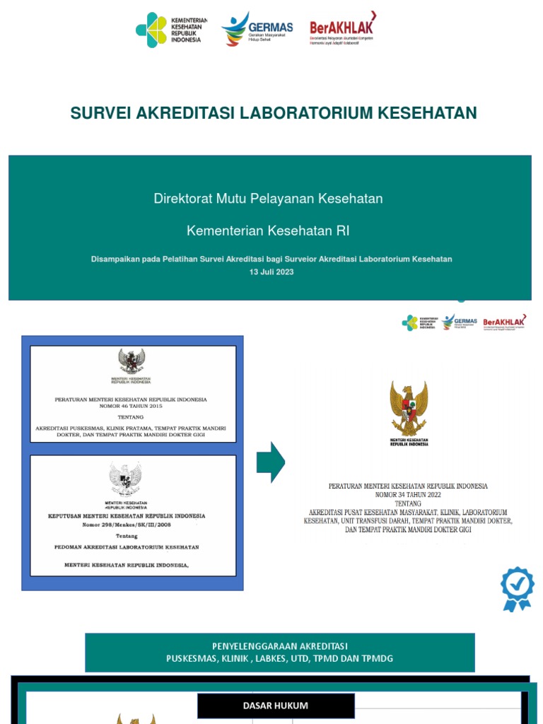 Survei Akreditasi Labkes - Juli 2023 - Rev 10 Juli 2023 | PDF