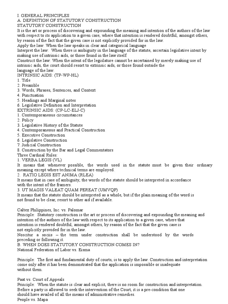 Statutory Construction Guide | PDF