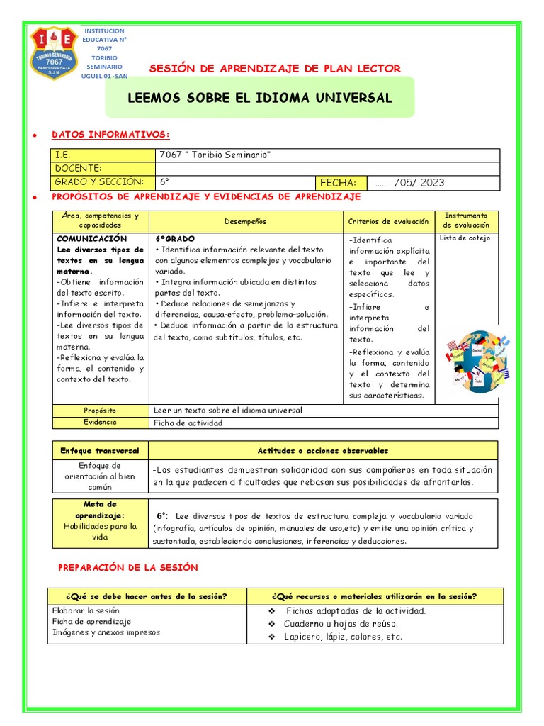 Ses-Juev-Pl-Leemos Sobre El Idioma Universal | PDF Ses-Juev-Pl-Leemos Sobre El Idioma Universal | PDF