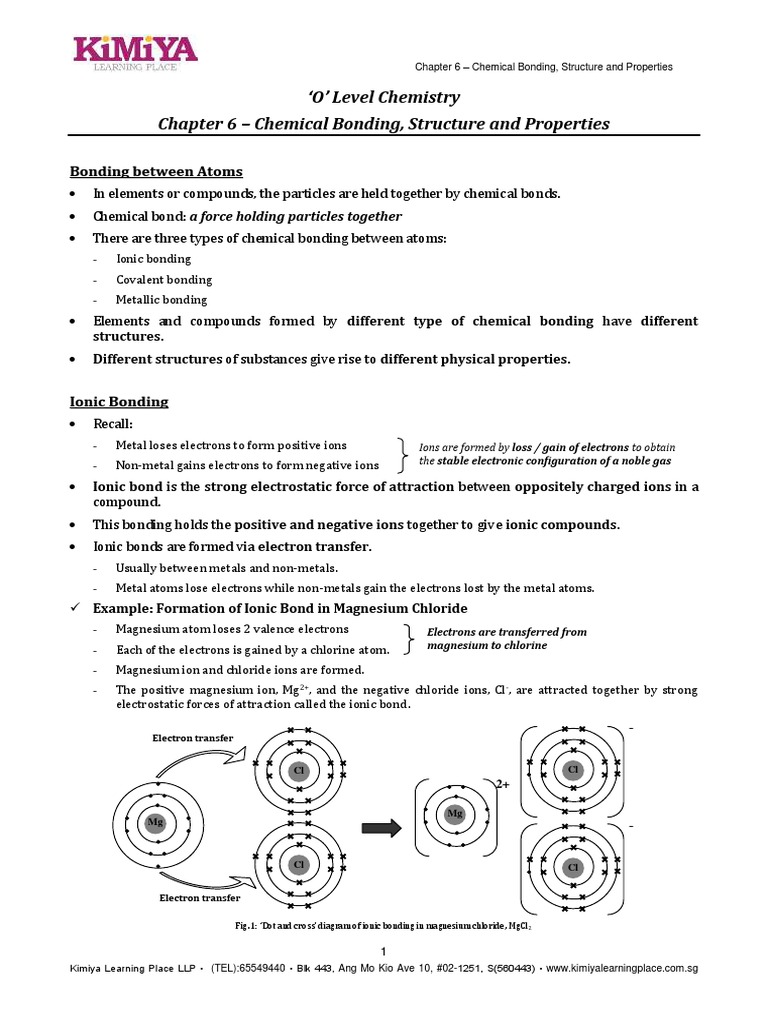 Chapter 6 - Chemical Bonding, Structure and Properties | PDF