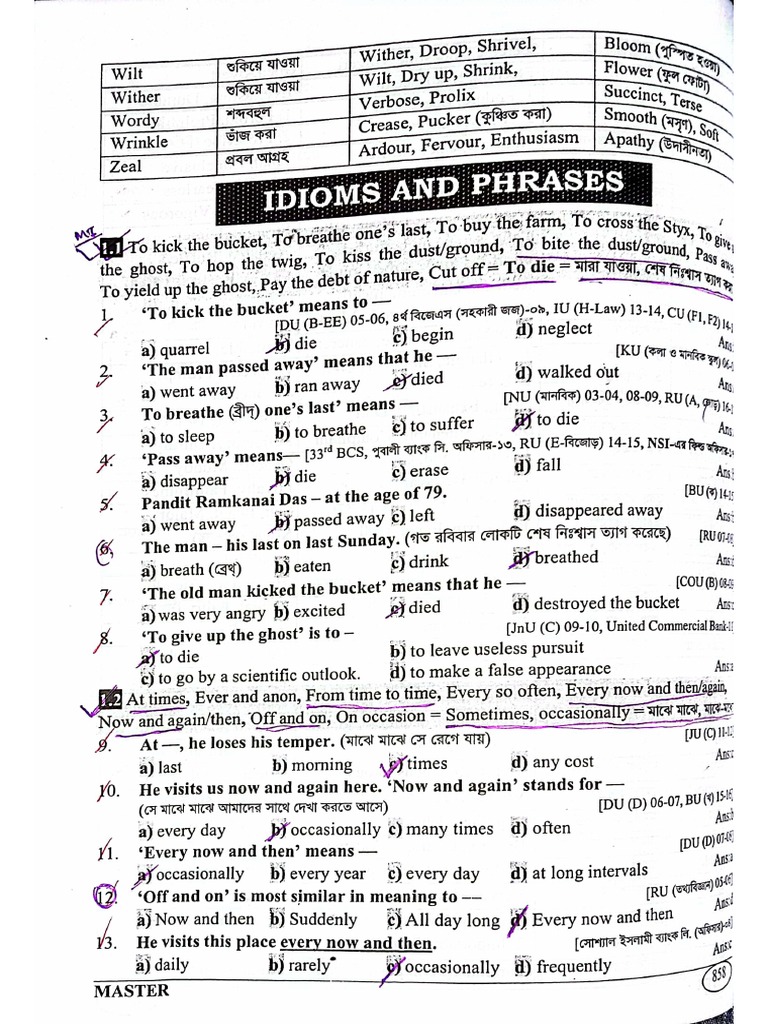 Idiom and Phrases | PDF