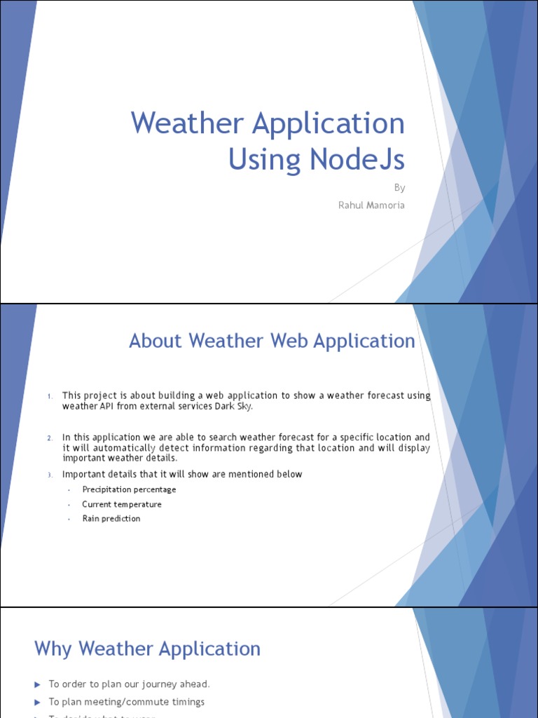 Weather Application Using NodeJs | PDF | Business | Computers Weather Application Using NodeJs | PDF | Business | Computers