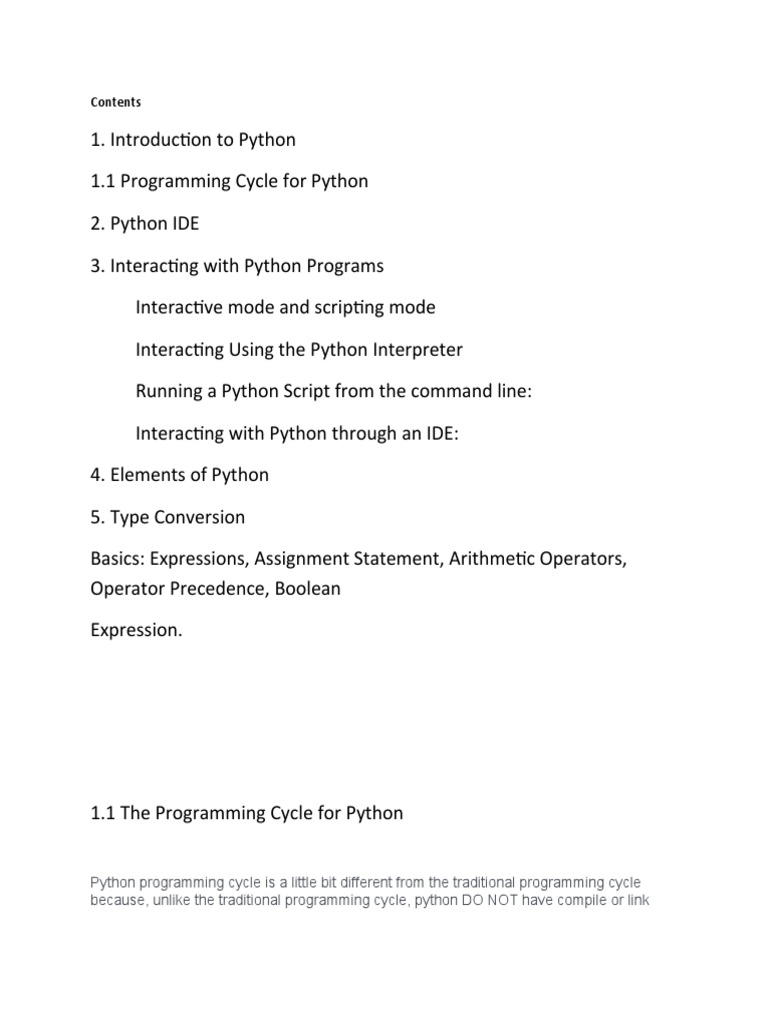 The Programming Cycle For Python | PDF