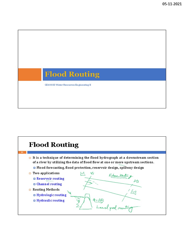 Lecture - 09 - M3 - Flood Routing-Storage Routing | PDF Lecture - 09 - M3 - Flood Routing-Storage Routing | PDF