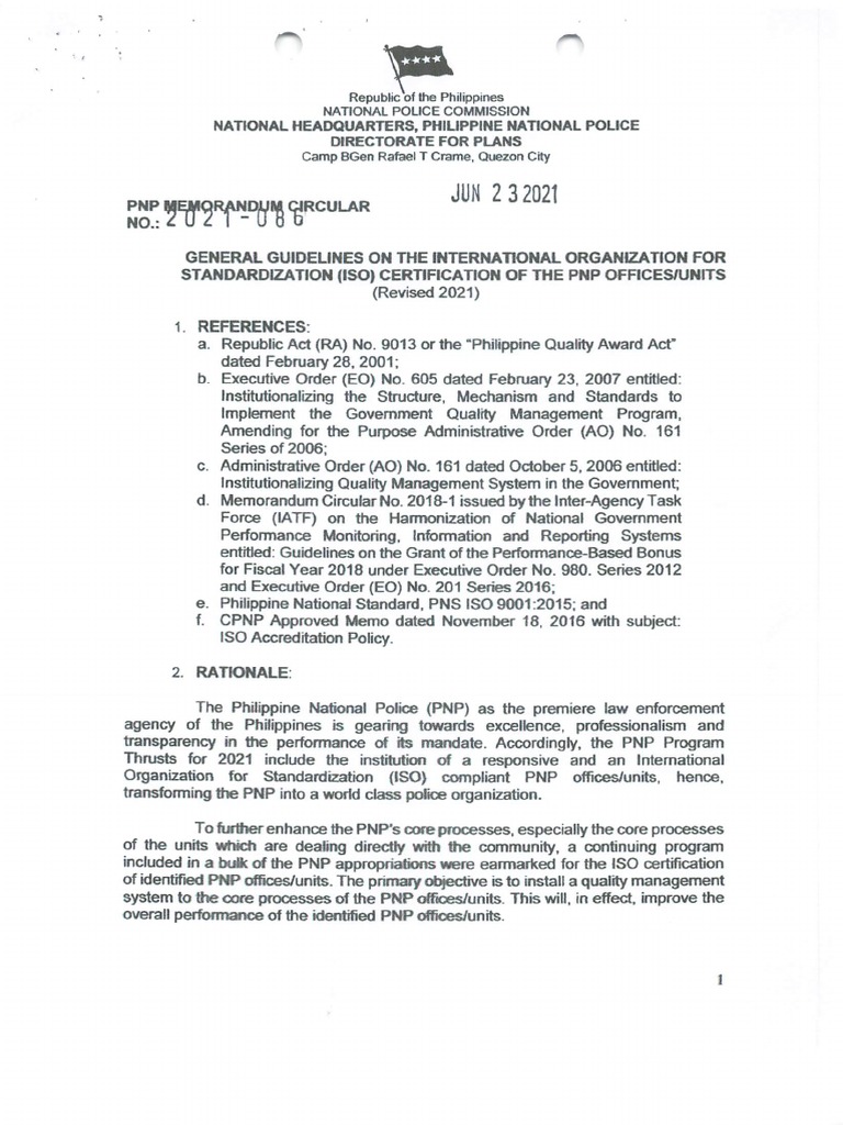 MC 2021-086 General Guidelines On The International Organization For ... MC 2021-086 General Guidelines On The International Organization For ...