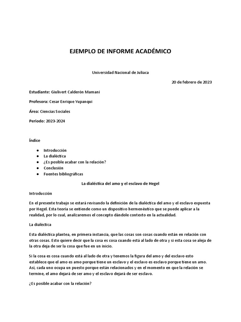 Modelo de Informe Academico | PDF