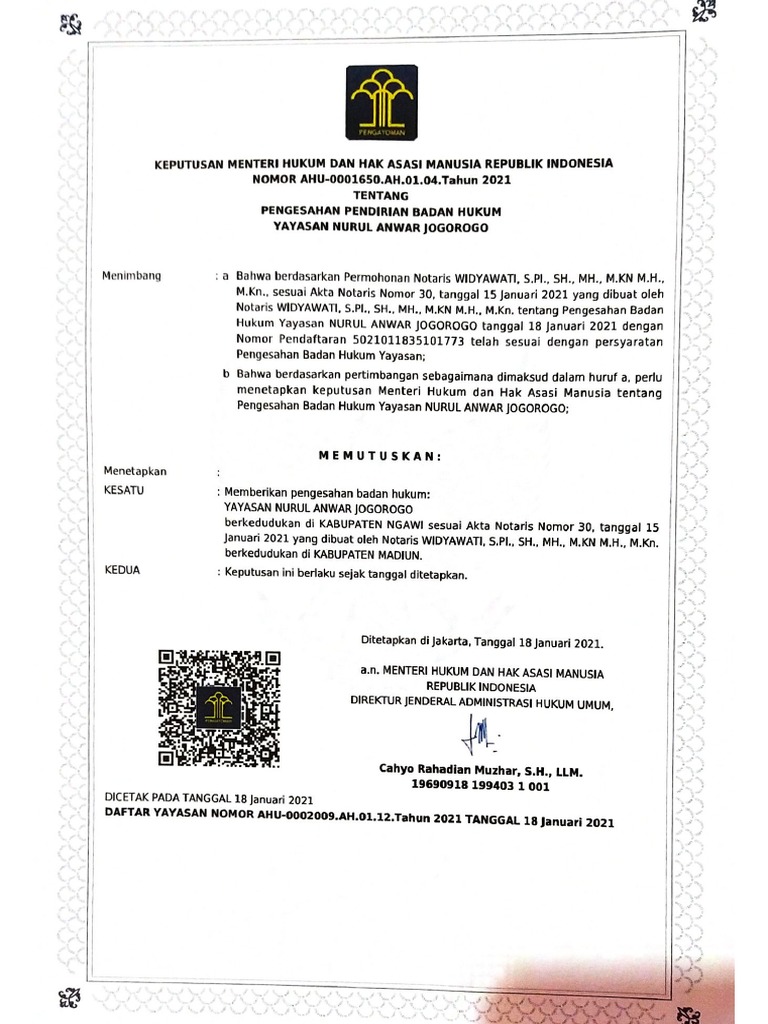 SK Kemenkumham | PDF