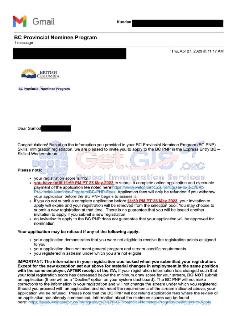 BC Provincial Nominee Program | PDF