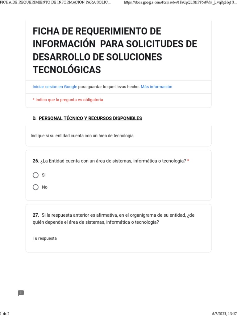 4-FICHA DE REQUERIMIENTO DE INFORMACIÓN PARA SOLICITUDES DE DESARROLLO DE SOLUCIONES ...