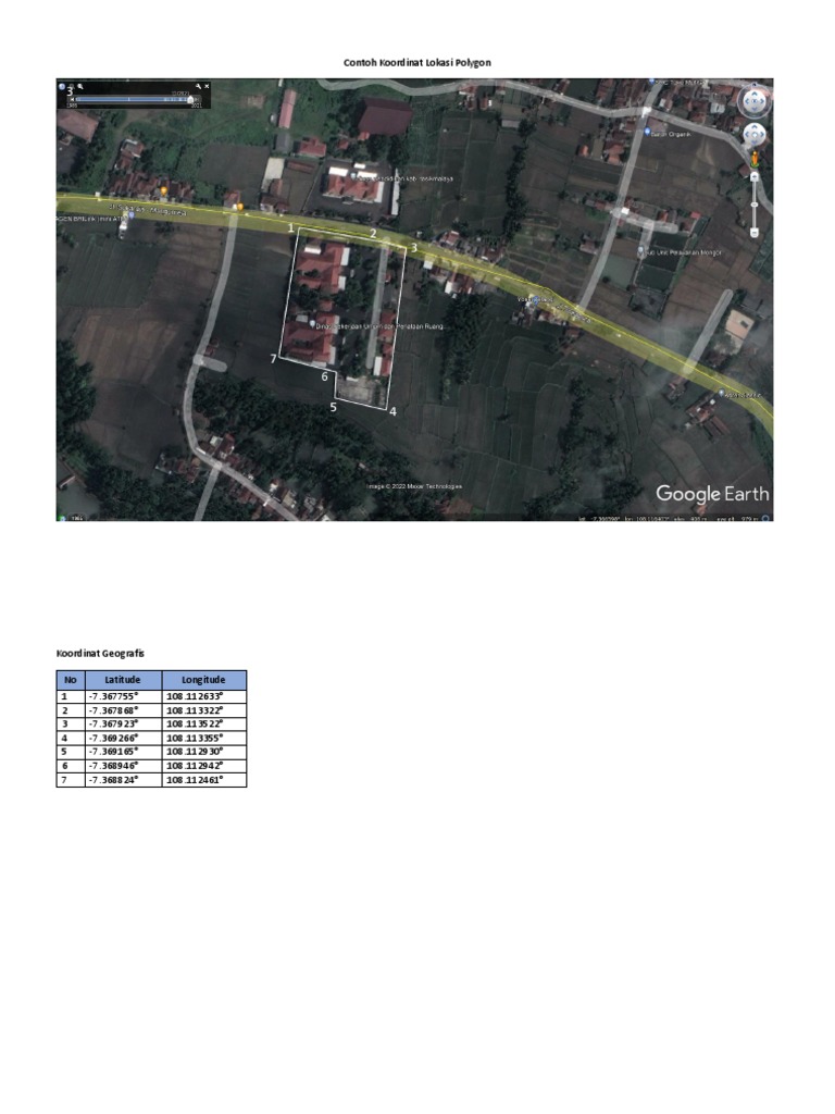 4 Contoh Koordinat Lokasi Polygon | PDF