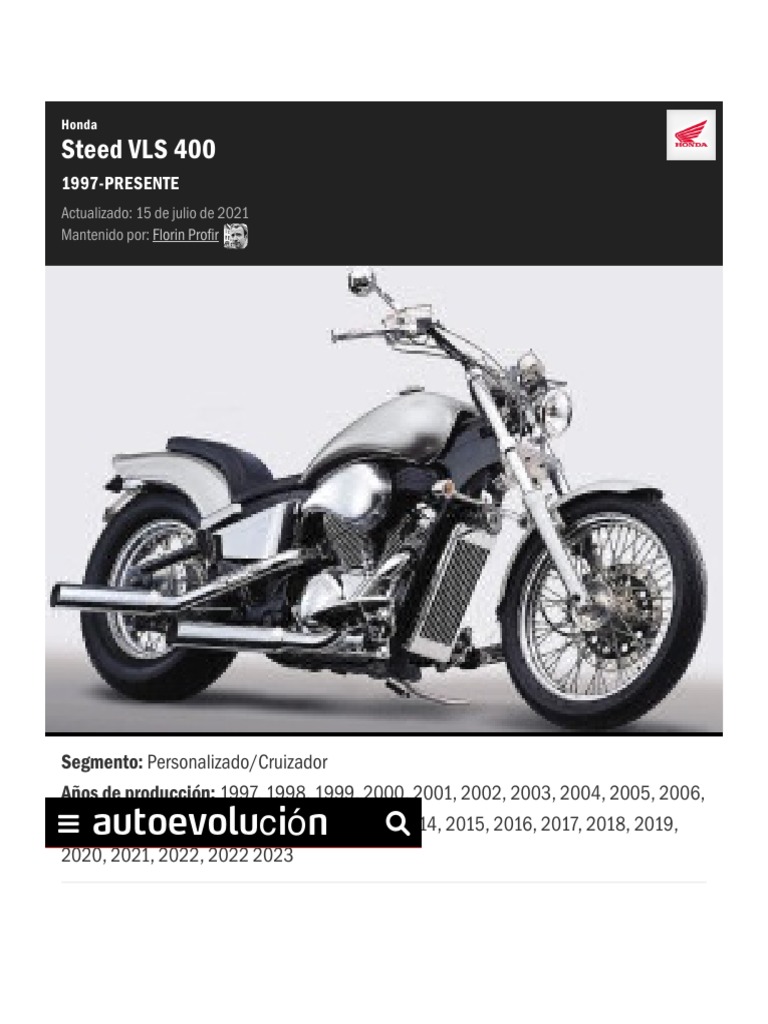Especificaciones Honda Steed VLS 400 | PDF