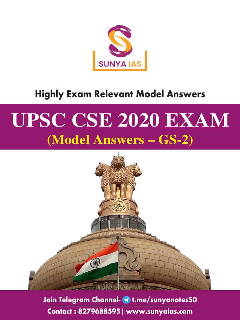 2020 - GS 2 (Model Answer) | PDF | Bill (Law) | Government