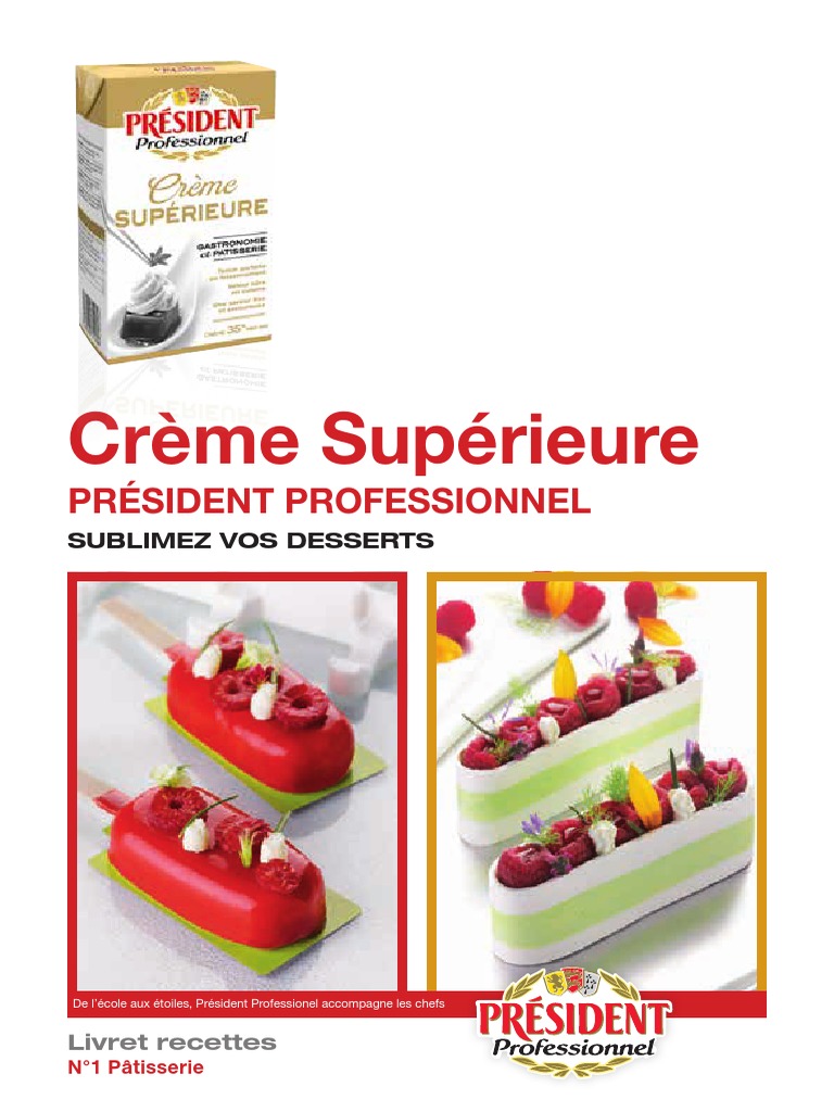 President Professionnel Livret Recettes Desserts Creme Sup 1 | PDF