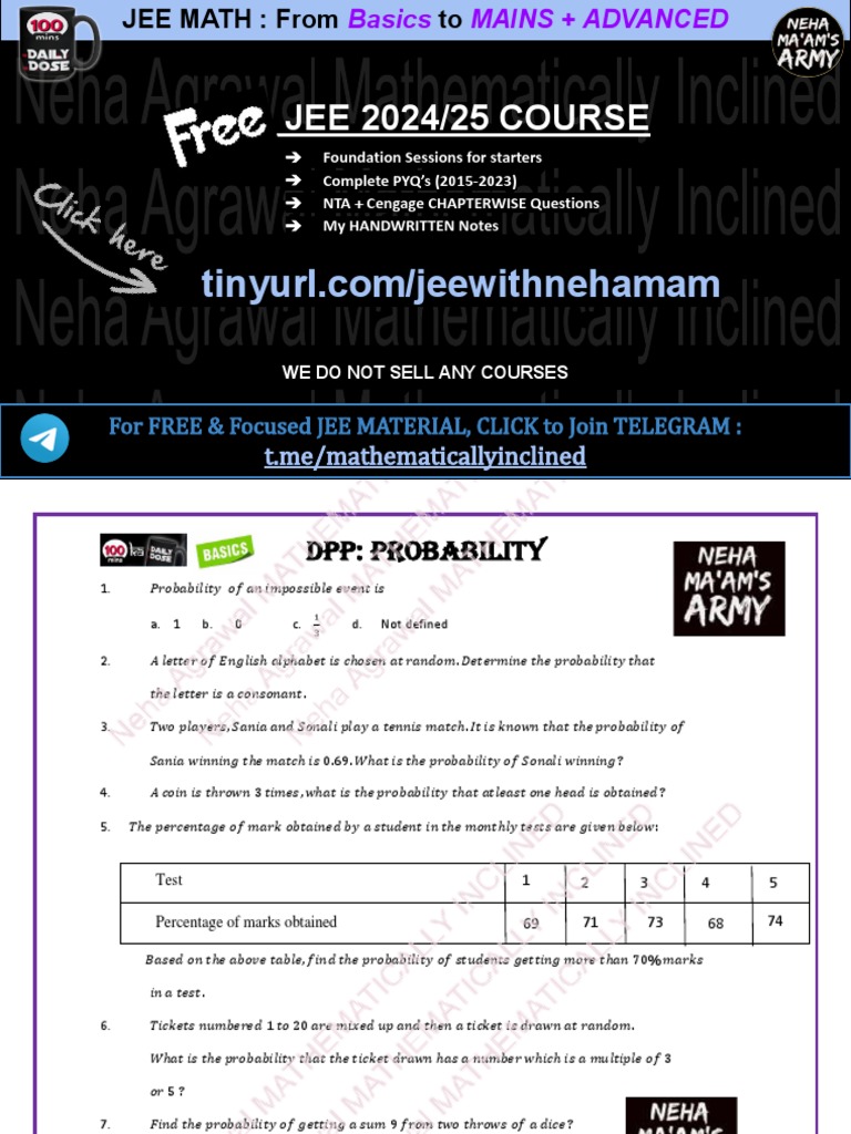 DPP - Basic Probability | PDF