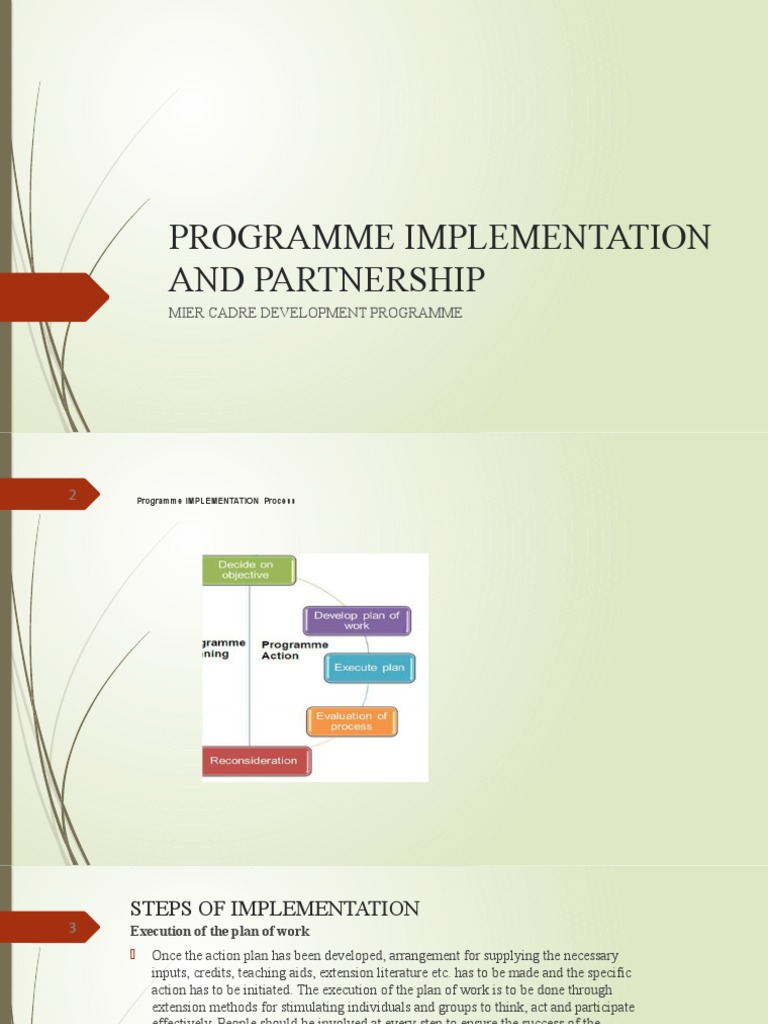 Programme Implementation and Partnership | PDF