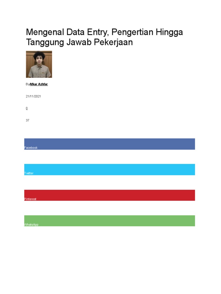 Mengenal Data Entry | PDF