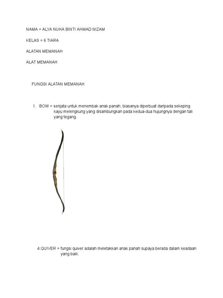 Kenali Alat Memanah | PDF