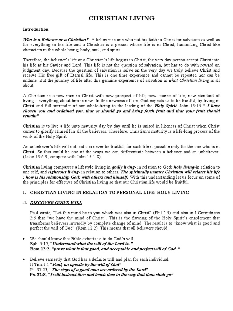 Christian Living | PDF