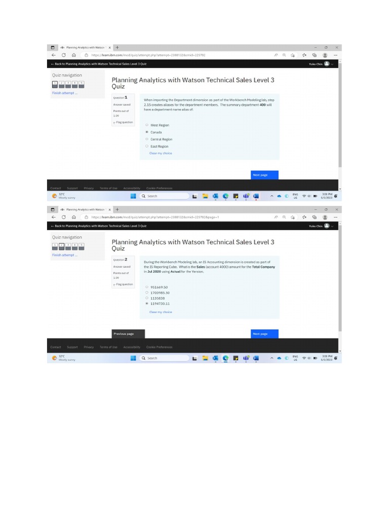 IBM Planning Analytics Tech Sales L3 | PDF