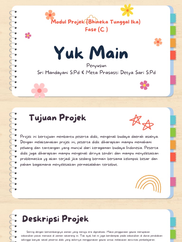Modul Projek Bhinneka Tunggal Ika - Yuk Main! - Fase C | PDF