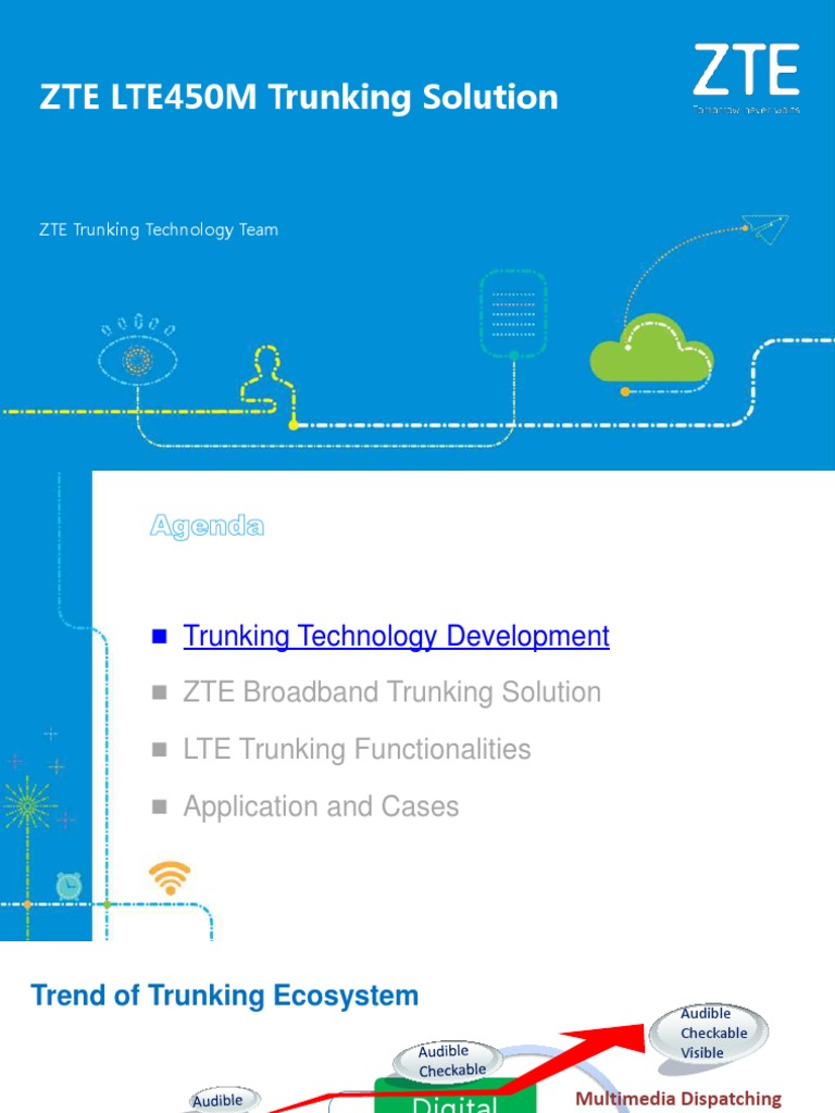 ZTE LTE450M Trunking Solution Overview - PDF | PDF | Computer Engineering | Telecommunications