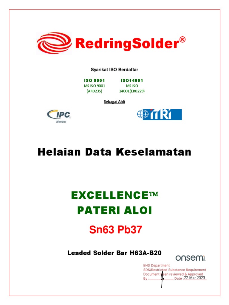 Sn63pb37 v04 - BM Version - Approve | PDF