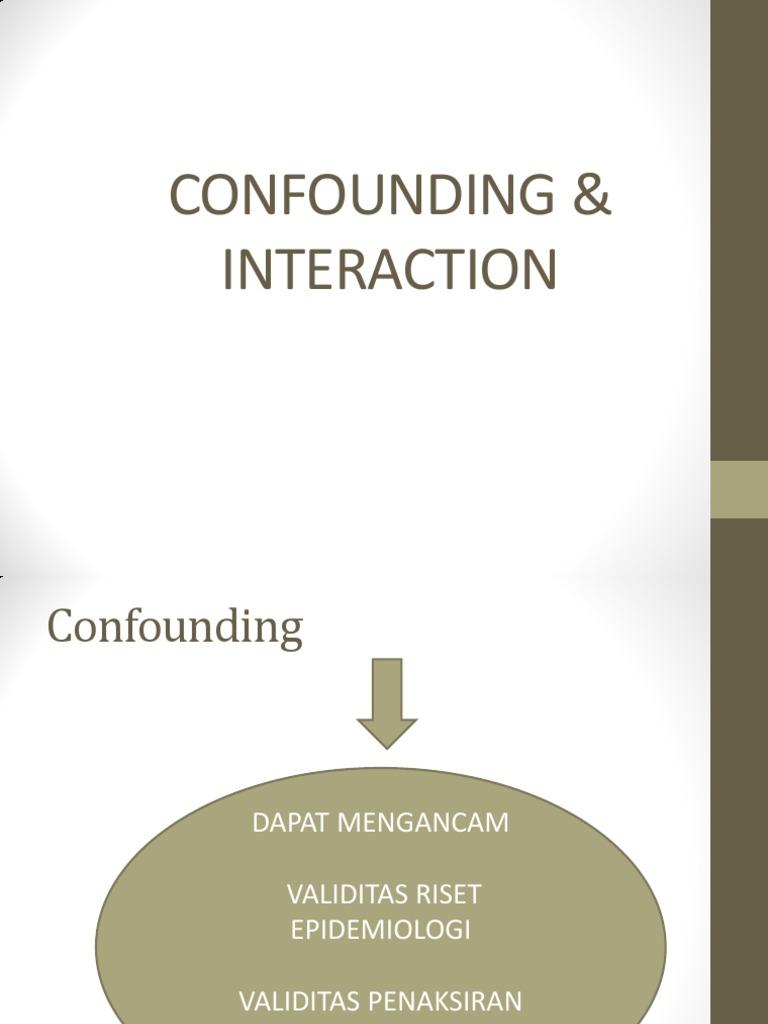 Analisis Confounding Dan Interaksi | PDF