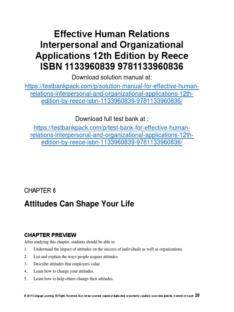 Effective Human Relations Interpersonal and Organizational Applications ...