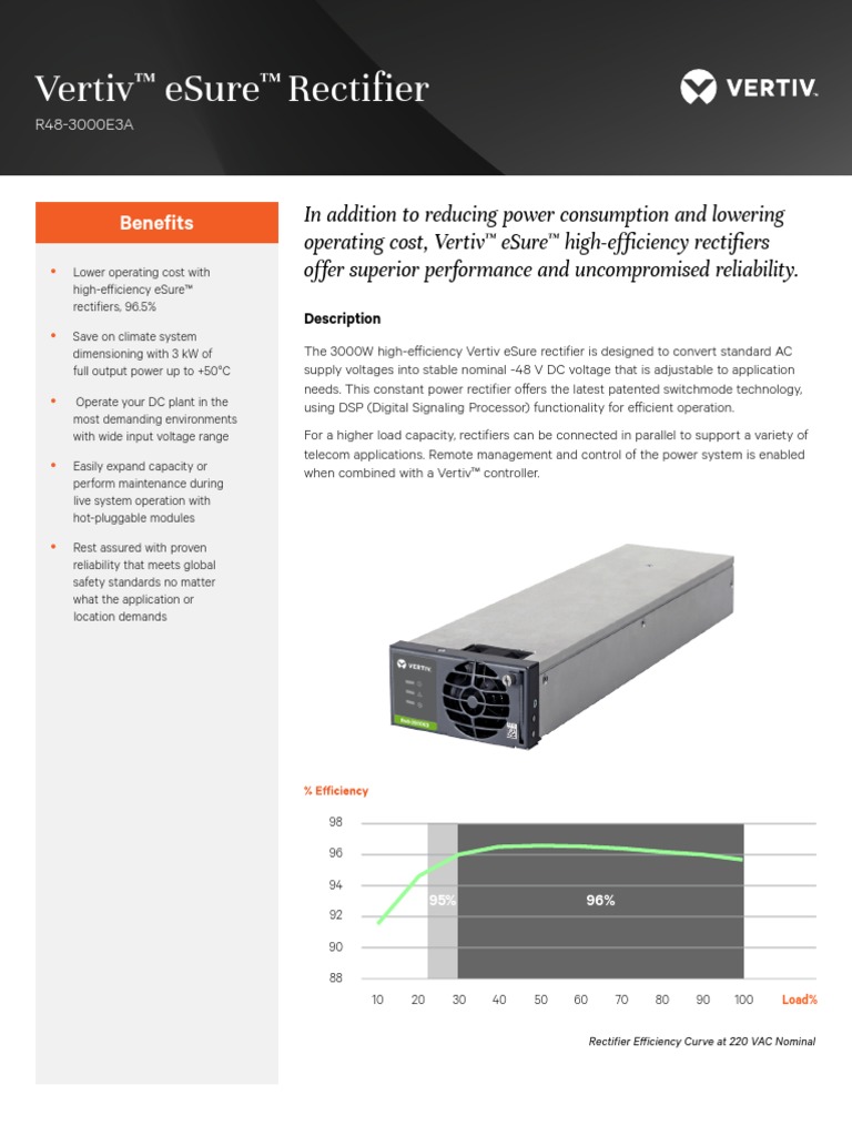 r48 3000e3 Data Sheet | PDF | Alternating Current | Rectifier