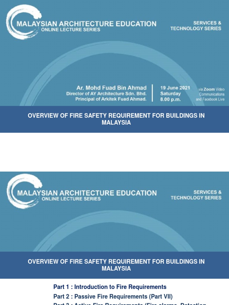 MASA Fire Requirement - Fuad 19062021 | PDF | Firefighting | Basement