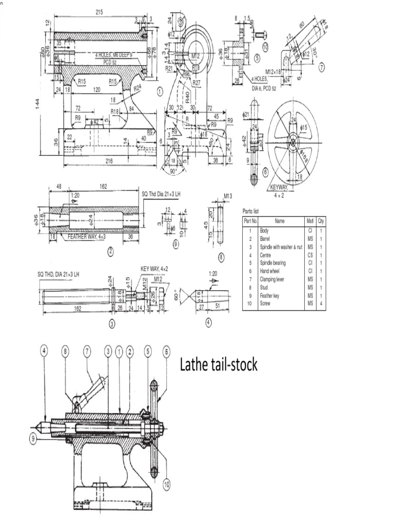 Fig. 18.18 Lathe Tail-Stock | PDF | Metalworking | Machining