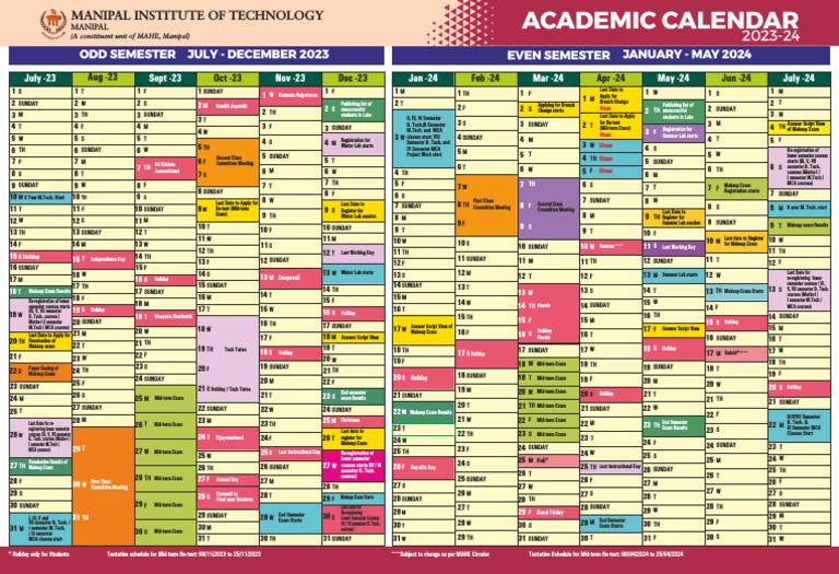 AttachmentMIT-Academic Calendar 2023-24 | PDF