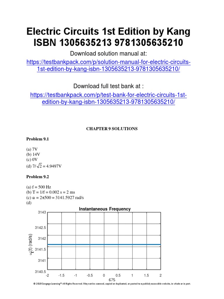 Electric Circuits 1st Edition Kang Solutions Manual 1 | Download Free ...