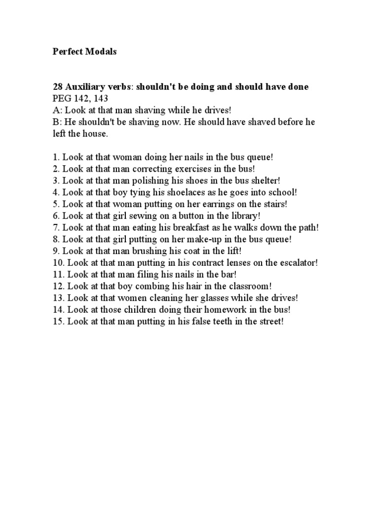 Perfect Modals | PDF