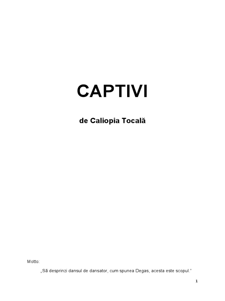 CAPTIVI. de Caliopia Tocală | PDF