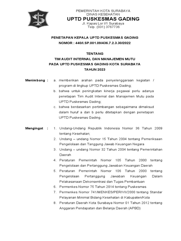 Ep 1.1.1.1 SP Visi Misi DR Ririn | PDF | Bisnis