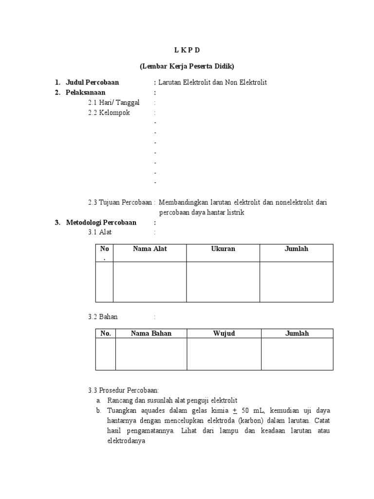LKPD X Elektrokimia | PDF