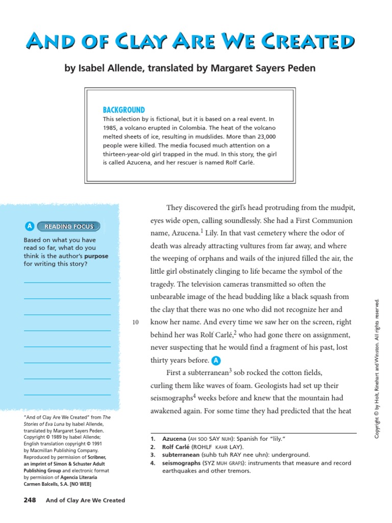 And of Clay Are We Created-Holt | PDF