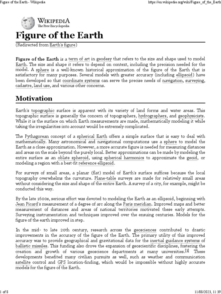 Earth's Shape: Geodesy and Models | PDF