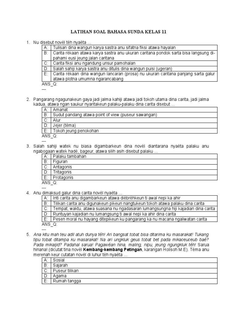 Latihan Soal Pat Genap KLS Xi | PDF