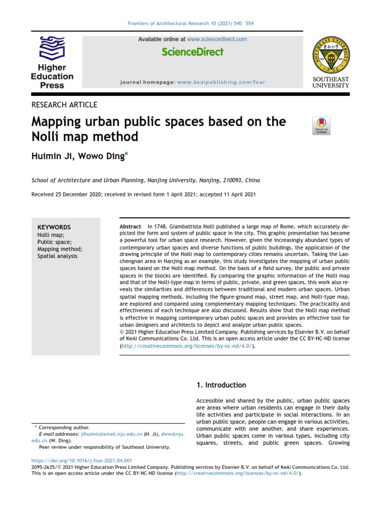 Nolli Map Method for Urban Spaces | PDF | Art | History