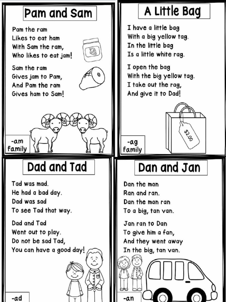 Reading Material - CVC Stories | PDF