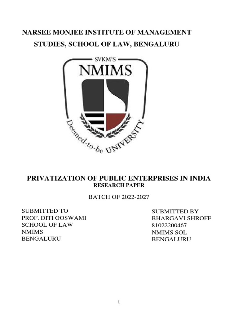 Economics Research Paper | PDF